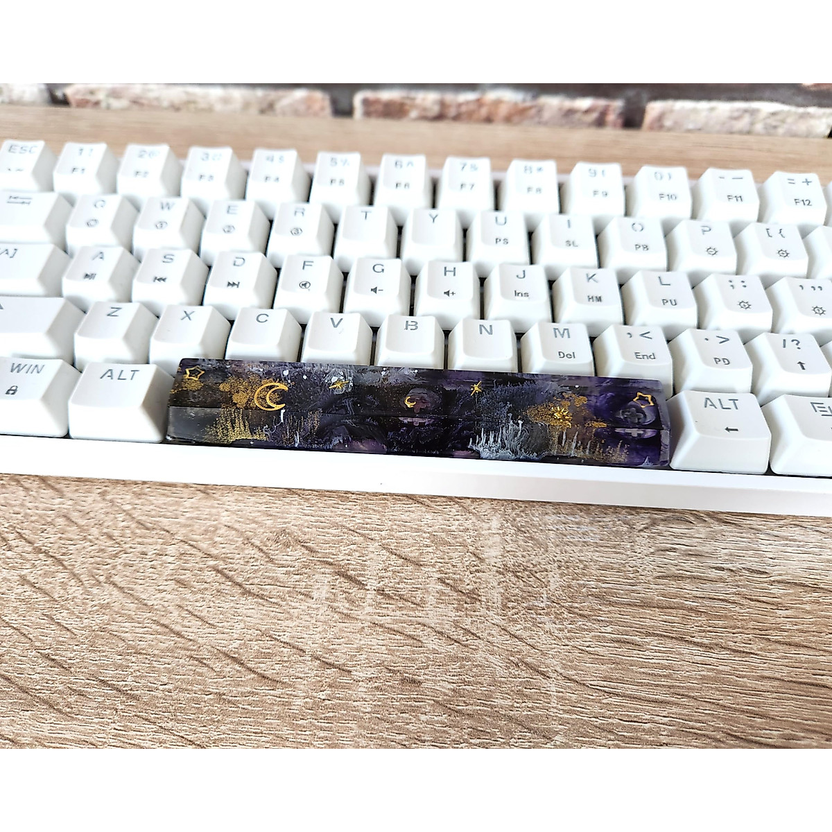 Custom Artisan Purple Galaxy Spacebar Keycap 6.25U (OEM) for RGB Cherry MX Gaming Mechanical Keyboards