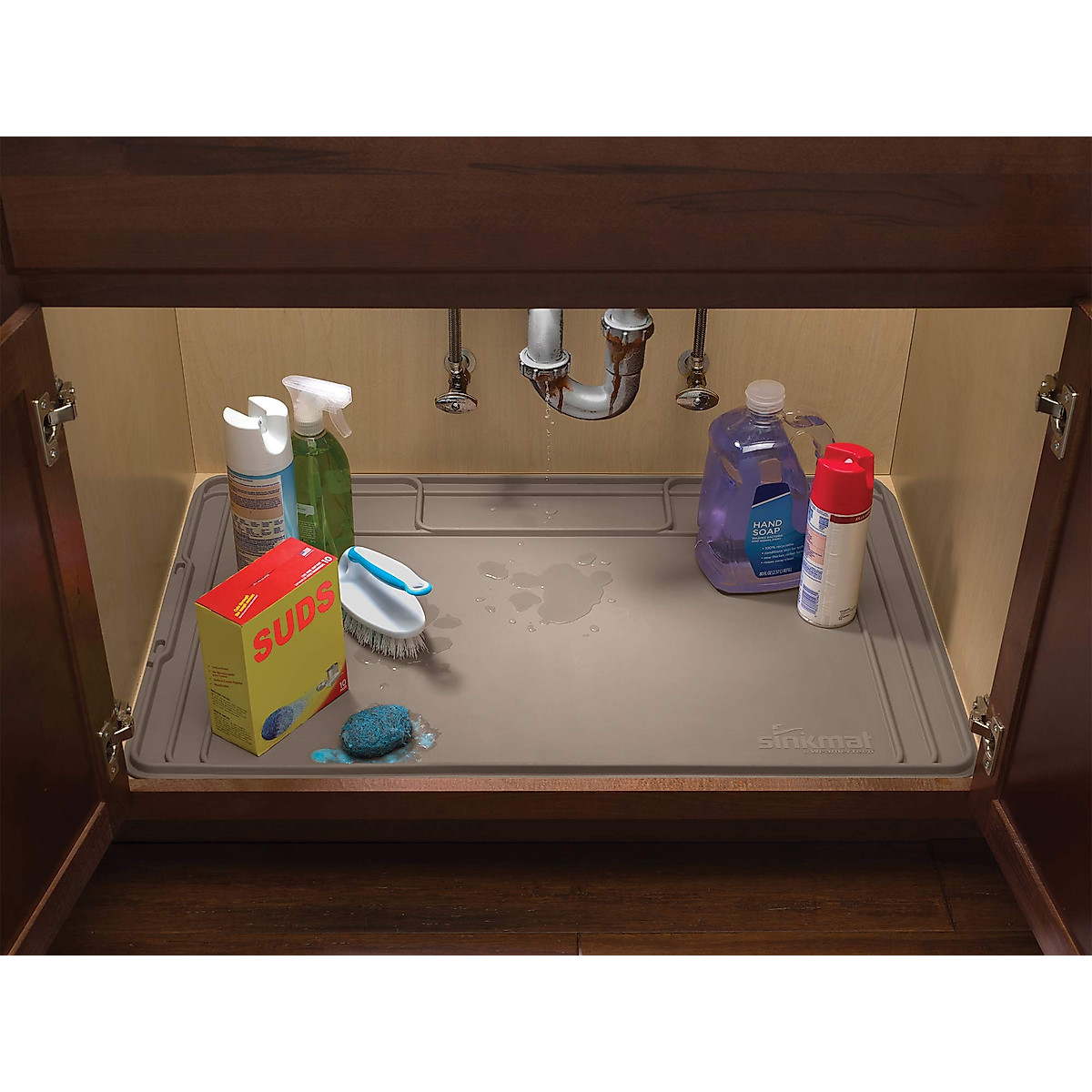 Weathertech SinkMat Waterproof Under The Sink Cabinet Protection Mat, 34 1/4 by 22 3/4 Inches, Tan