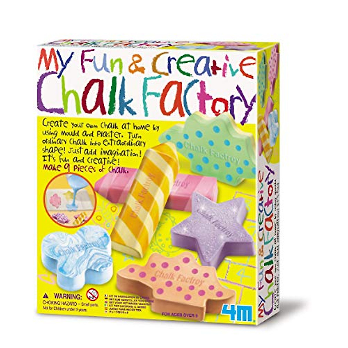 4M Toysmith, My Fun & Creative Chalk Factory DIY Arts & Crafts Mix & Make Draw for Kids Girls & Boys (3858)