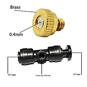 Furnrubden Misting Cooling System with Pump, Patio Misting System, 40FT Tubing +16 Brass Spray Nozzles, Outdoor Water Patio Misters for Outside Patio, RV Camper Marine Greenhouse, Fan, Trampoline