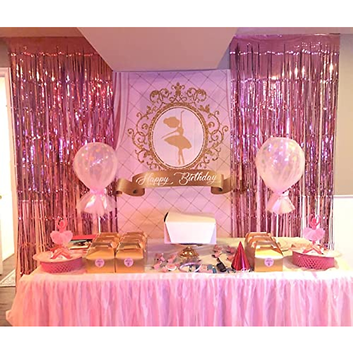 CSFOTO 5x3ft Ballerina Birthday Backdrop Party Decorations Cinderella Party Supplies Ballet Backdrop 4 Years Birthday Background Ballerina Backdrop Birthday Party Banner