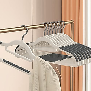 20pcs Clothes Hanger for Household Use, No Mark, Shoulder Corner Protection, Clothes Drying Rack, Wardrobe Storage Hanger, Thickened Clothes Hanger (Orange)