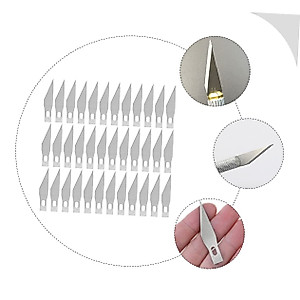 VILLCASE 1 Box Carving Blade Tools Replacement Blades Craft Blades Trimming Wood Blades Steel Crafting Blades Carving Cutter Blades Model Making Blades Tool Steel Carving Cutting