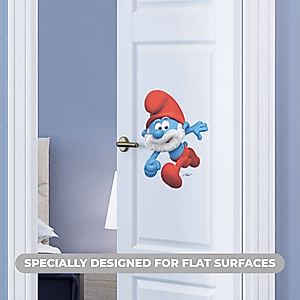 EGD Papa Smurf Smurfs Peel and Stick Wall Decal I EGD X The Smurfs Series I Baby Girl or Boy I Nursery Wall Decal for Baby Room Decorations I Mural Wall Decal Sticker (Wide 20"x 26" Height)
