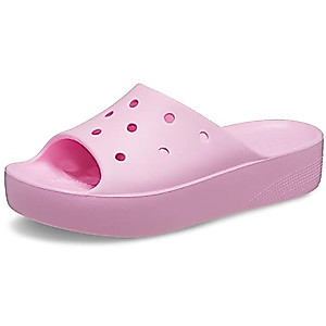 Crocs Women's Classic Slide | Platform Sandals, Flamingo, Numeric_7