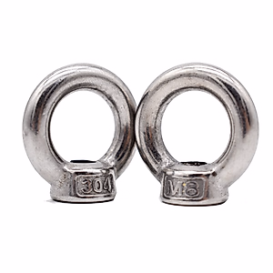 5-Pack Stainless Steel Ring Lifting Expansion Eyebolt Bolt Screw with Ring M8x80mm