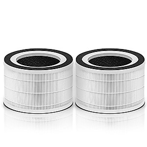 2-Pack Fillo Air Purifier Filter Replacement Compatible with A-floia Air Purifier Halo/Allo Match ASIN: B088FHCS83/B07JG1R2GB/B09M799DT4/B07WR2CT7V, 3-IN-1 Filtration Air Cleaner