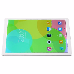 10.1 Inch Kid Tablet PC,Student Reading Tablet for Android10,HD IPS Touchscreen,6GB RAM 128GB ROM 8 Core CPU,5000mah,BT5.0,5G WiFi,Dual SIM Card Slots,Silver. (US Plug)