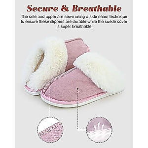 Plush House Slippers for Women Men, Fluffy Soft Warm Home Slippers, Winter House Shoes Indoor and Outdoor, Cloud slippers slides for Women Men
