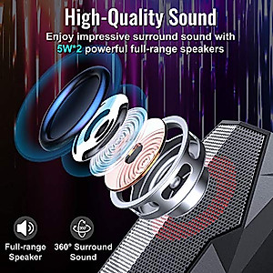 SPKPAL Computer Speakers RGB Gaming Speakers for PC 2.0 Wired USB Powered Stereo Volume Control Dual Channel Multimedia AUX 3.5mm for Laptop Desktop Monitors,10W