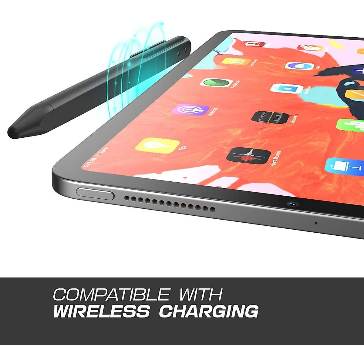 SUPCASE Silicone Protective Case for Apple Pencil (2nd Generation), Anti-Slip Grip with Nib Cover (3 Pieces) Accessories (Black)