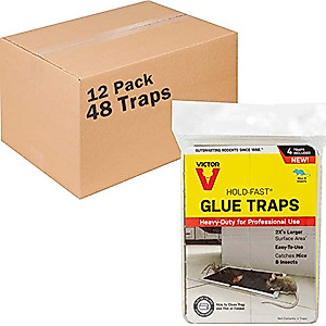 Victor M668 Hold-Fast Mouse Traps-48 Glue Trap,white