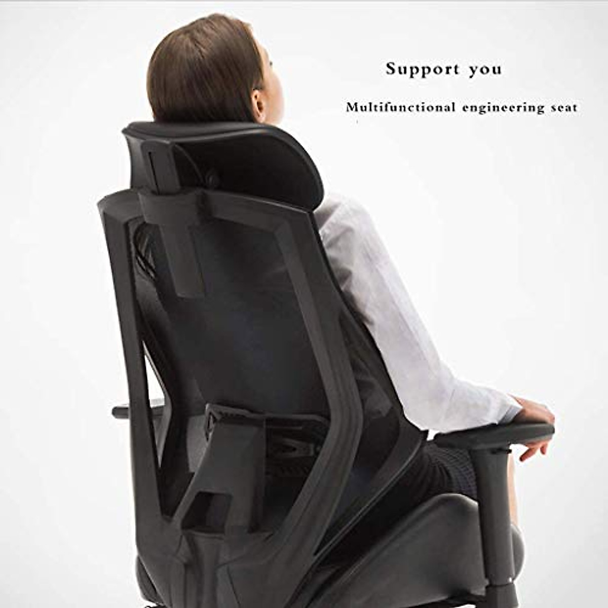 VejiA Ergonomic Chair Computer Chair Home Waist Backrest Office Comfortable Long Seat Chair Gaming Chair Study Chair Swivel Chair