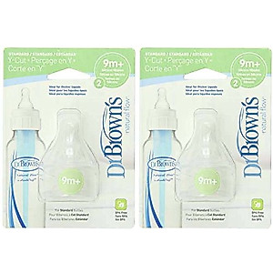 Dr. Browns Unisex Baby Natural Flow Standard Silicone Y-cut Nipples - 4 Nipples