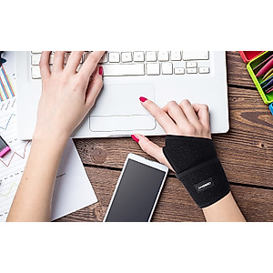 CERBONNY Carpal Tunnel Wrist Brace,2Pack Wrist Support Brace Adjustable Wrist Strap Reversible Wrist Brace for Sports Protecting/Tendonitis Pain Relief/Carpal Tunnel/Arthritis-Right&Left