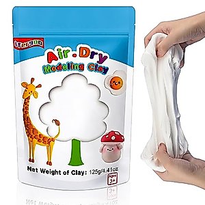 ifergoo Modeling Clay, 24/36 Colors Air Dry Clay Best Gift for Kids, Super Light Magic Clay with Sculpting Tools and Project, No-Sticky and Non-Toxic (White Color)