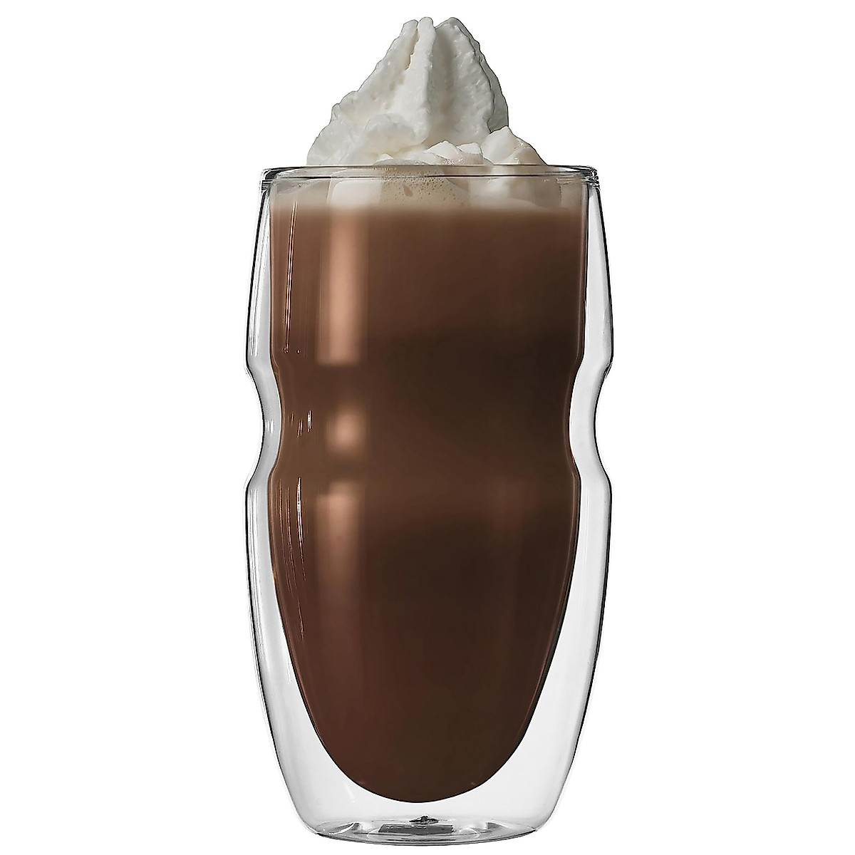 Ozeri Serafino Double Wall Insulated Iced Tea and Coffee Glasses, 16-Ounce, Set of 6