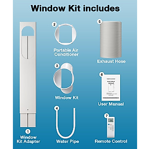 Joy Pebble Portable Air Conditioner 14000 BTU,Portable AC Unit for Room Cools up to 700 Sq.ft,Air Conditioner Portable 3-IN-ONE for Cooling,Dehumidifier&Fan,24Hrs Timer,3 Fan Speed