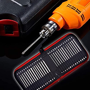 30 Pcs Long Magnetic Screwdriver Bit Set 4 Inch, Mixiflor 1/4 Inch Hex Shank S2 Steel Magnetic 4 Inch Long Drill Bits with Storage Box(Slotted+Cross+Square +Torx)