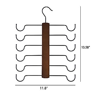 Mkono Tank Top Hanger Set of 2 Bra Hangers for Closet Organizer Space Saving Sports Bra Holder Organizer for 12 Bras Storage Wooden 360° Rotating Hanger for Tank Tops, Bras, Camisoles, Swimsuit