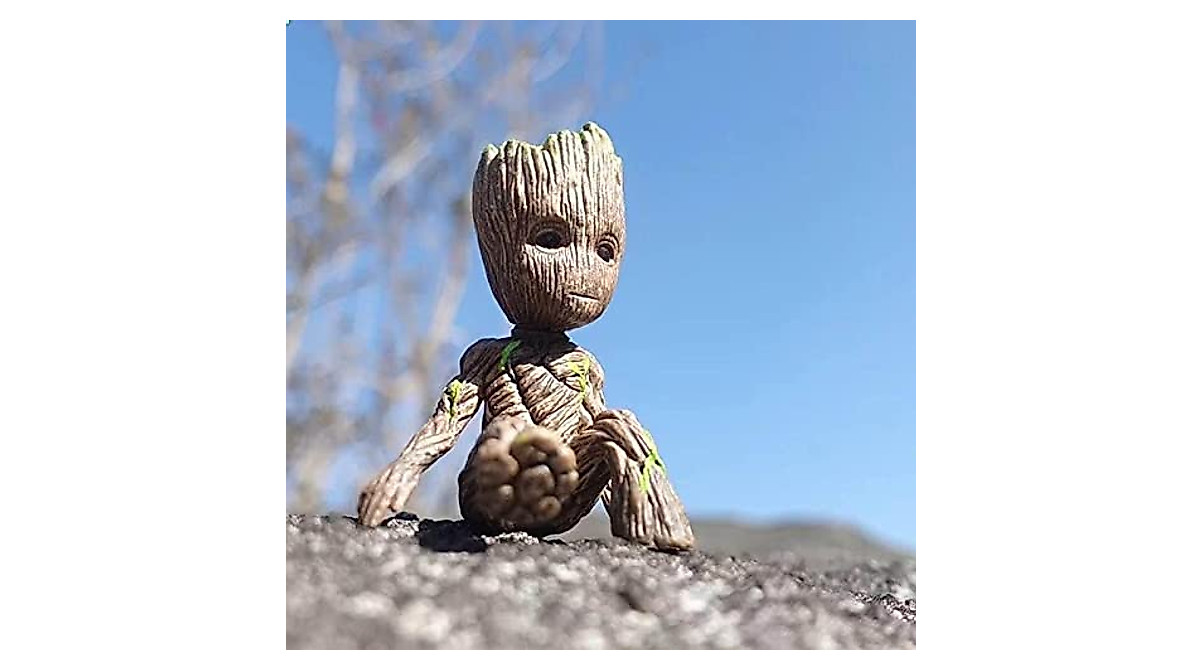 Cute Sitting Groot Figurine for Kids and Garden Decor