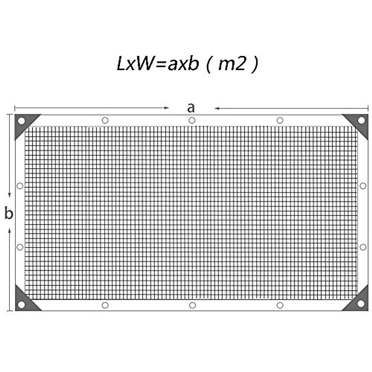 GZHENH- Shade Cloth Shading net , Succulents Fence Privacy Screen Breathable Metal Hole Easy to Hang Shade Sunscreen Balcony Insulation, 22 Sizes (Color : White, Size : 2x2m)