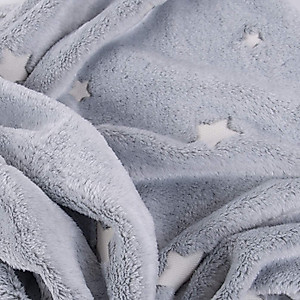 Tadpoles Super Soft Glow in The Dark Stars Baby Blanket, Girls and Boys (30x40 inch)