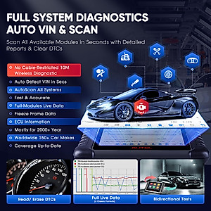 Autel MaxiCOM MK808BT PRO Scanner: 2024 Full Bidirectional Tool Level-up of MK808S MX808S MK808Z MK808, OS 11, 4G+64G 2.4G&5G WIFI, Active Test, 28+ Service, All Sys Diagnostics AutoAuth BT506 Support