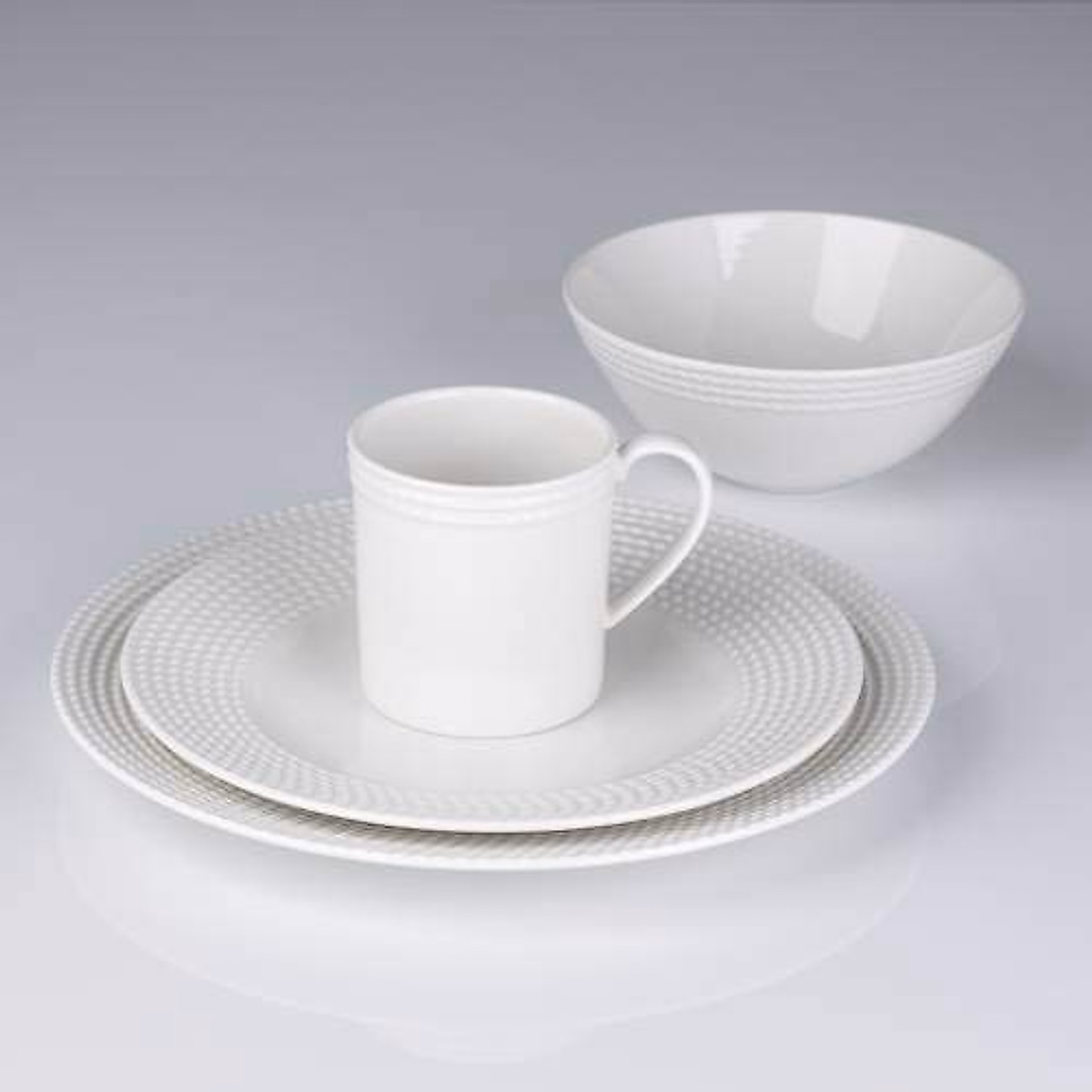 KATE SPADE Wickford 4-piece Place Setting, 5.4 LB, White