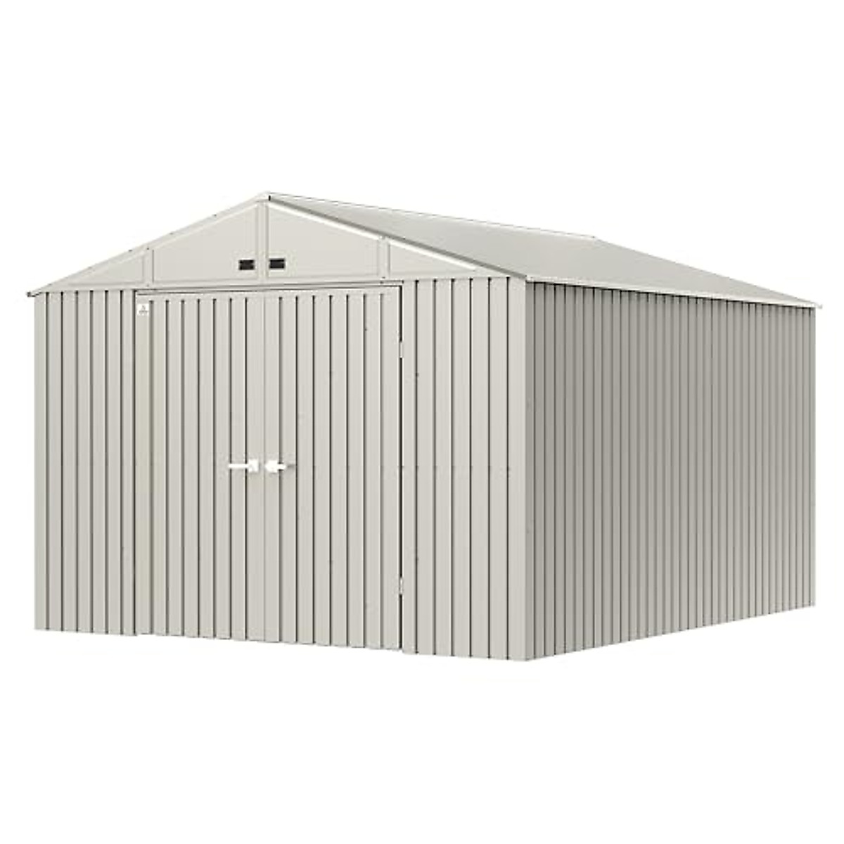 Arrow Shed Elite 10' x 12' Outdoor Lockable Gable Roof Steel Storage Shed Building, Cool Grey