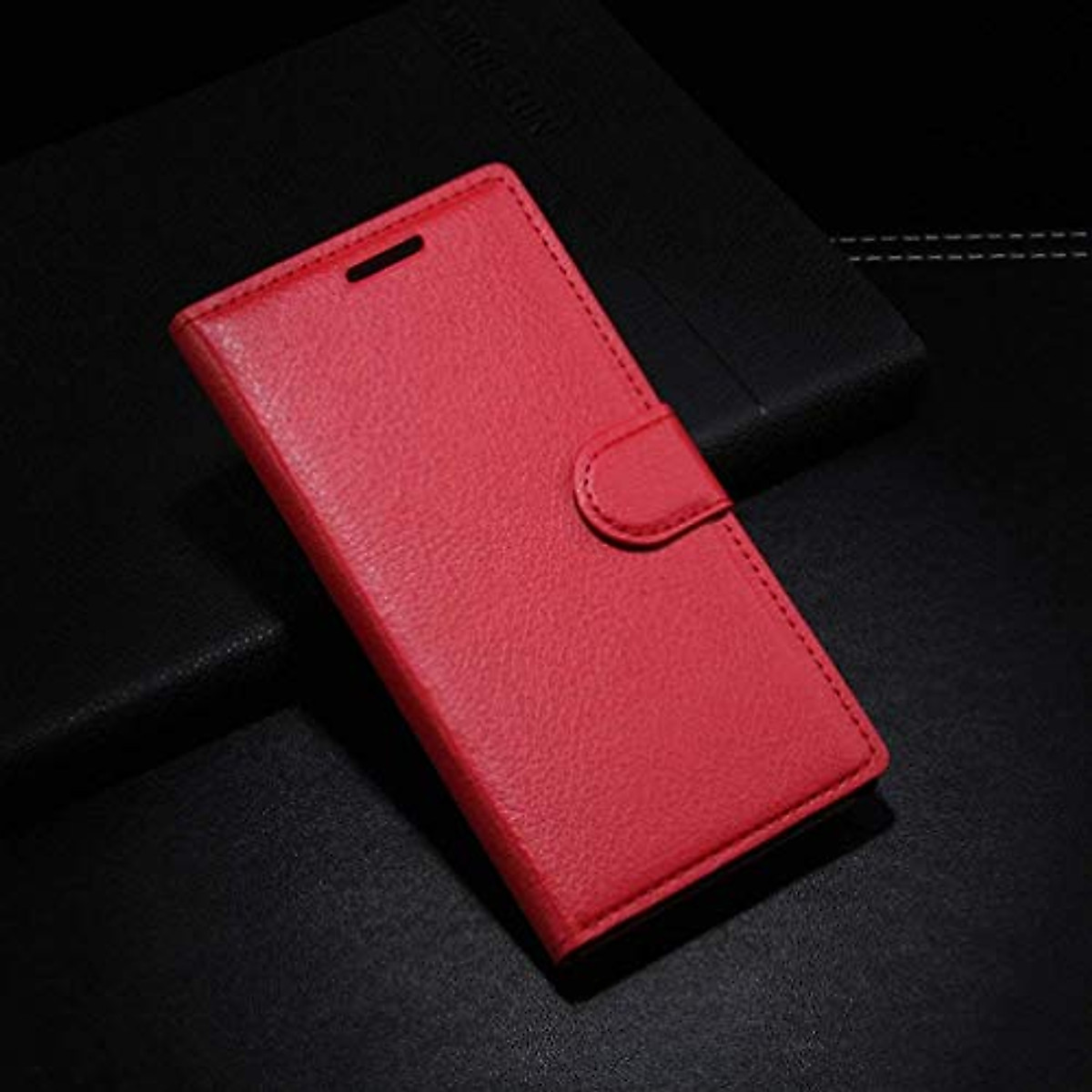 HualuBro Oppo Reno 2 Case, Oppo Reno2 Case, Premium PU Leather Magnetic Shockproof Book Wallet Folio Flip Case Cover with Card Slot Holder for Oppo Reno2 / Reno 2 Phone Case (Red)