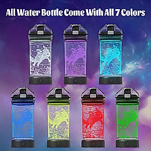 Lampeez Axolotl Water Bottle, Axolotl Gift Light Up Kids with 3D Design- 14 OZ Tritan BPA Free Eco-Friendly - Cool Drinking Cups Gift for School Kids Boy Girl Child Christmas Holiday