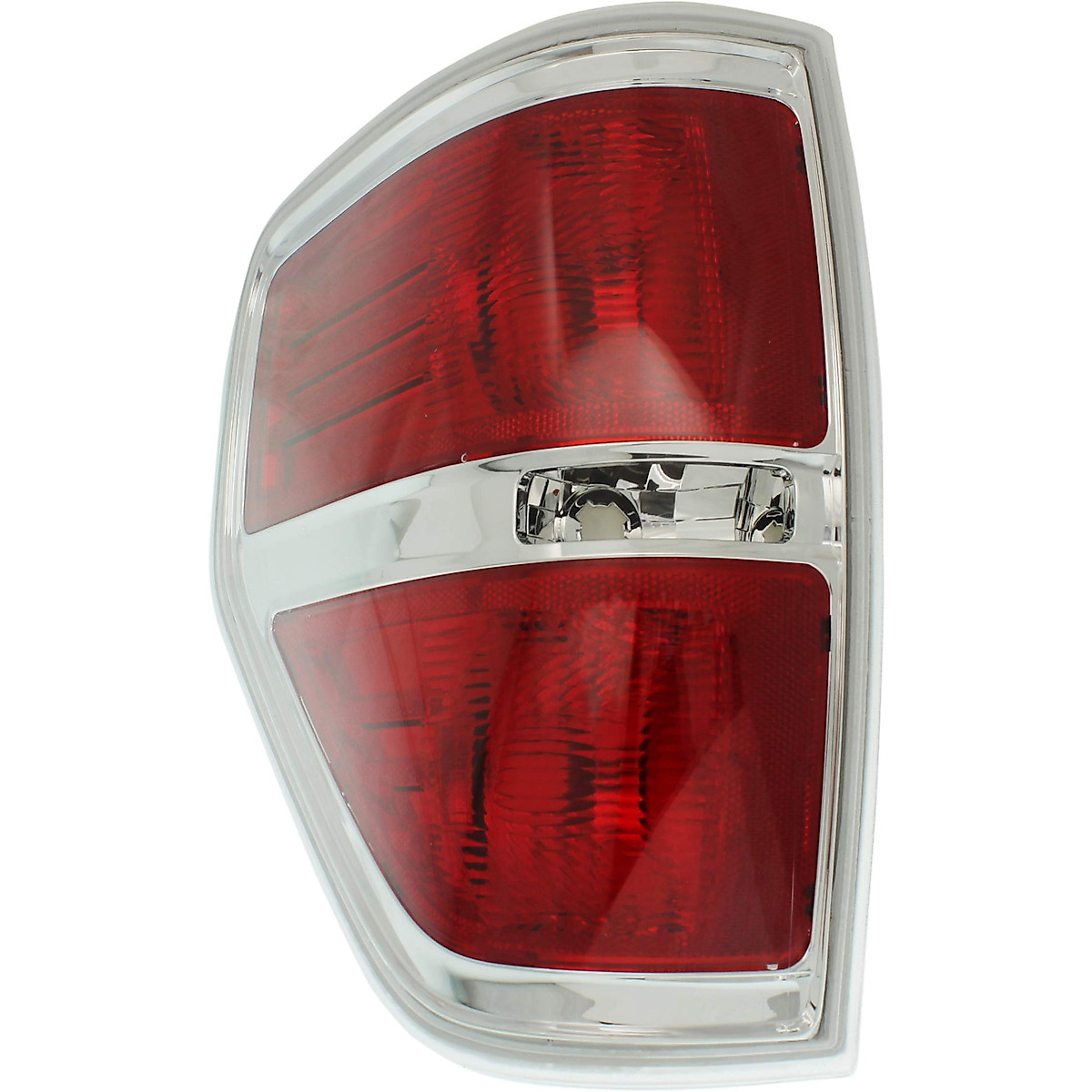 Garage-Pro Tail Light Lamp Compatible with 2009-2014 Ford F-150 Styleside Red Lens Driver Side With Chrome Bezel Trim Design