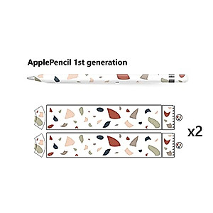 TACKY DESIGN Classic Terrazzo Skin Compatible with Apple Pencil Skin- Vinyl 3m, Mosaic Pencil Sticker, Apple Pencil Cover Full wrap (1st Generation)