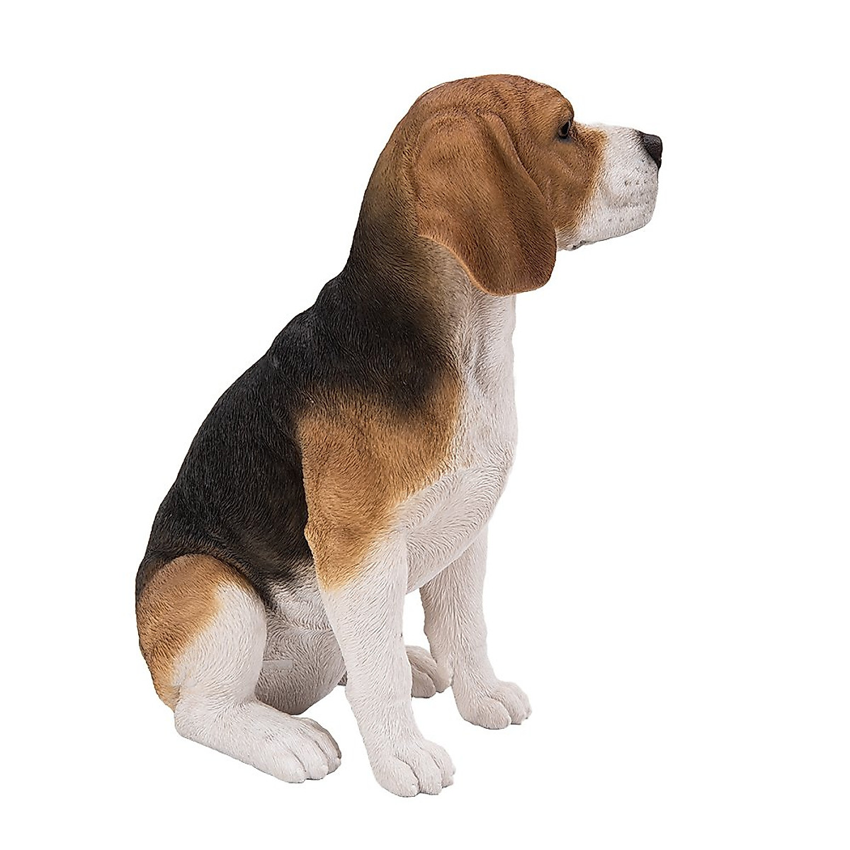 Realistic Life Size Beagle Statue Detail Sculpture Glass Eyes Hand Painted Resin 14 inch Figurine Home Decor Amazing Likeness