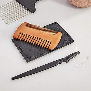 Men's Touch Up Razors for Mustache, Beard (Black, 5.8 Inches, 12 Pack)