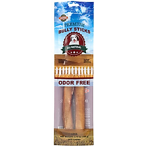Lennox 12" Bully Sticks for Small & Medium Dogs | Long Lasting, Odorless, Premium All Natural Dog Treat | 100% Free Range, Grass Fed Beef | Rawhide Alternative | Promotes Dental Health - 2 Pack