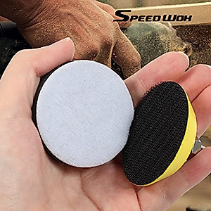 SPEEDWOX 2 Inch Hook and Loop Soft Sponge Cushion Buffer Pad 5 Pack Soft Foam Buffering Pad Sanding Sponge Hook and Loop Sponge Polishing Pad for Sanding Pad