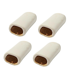 MPP Stuffed Peanut Butter Nutritious Refillable Shin Bones 4" Hard Dog Dental Chews (1 Bone)