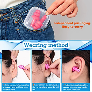 200 Pairs Ear Plugs Bulk for Sleeping Noise Cancelling, Swimming, Shooting, Concerts, Snoring 10 Assorted Colors with Carry Cases Reusable Silicone Earplugs Soft Ear Plugs