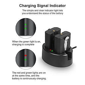 Mrupoo 2-Pack Replacement Battery for Ring Doorbell - 6040mAh Rechargeable Camera Batteries Compatible with Ring-Video Doorbell 2/3/3plus/4, Spotlight Cam, Stick Up Cam and Peephole Cam Indoor（Black）