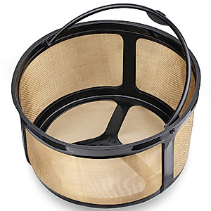 Reusable 8-12 Cup Basket Gold Mesh Coffee Filter for Keurig K-Duo Essentials and K Duo Brewers Machine, Replaces your Paper Coffee Filters, BPA Free (1 Pack)