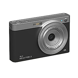 Portable Digital Camera for Photography, 50 Million Pixels Vlogging Camera, 1080P Camera with 2.88'' IPS Screen, 16X Zoom Compact Portable Mini Rechargeable, Gifts for Students Teens Adults (Black)