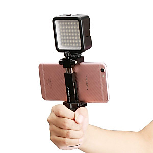 Ulanzi ST-03 Metal Smart Phone Tripod Mount with Cold Shoe Mount and Arca-Style Quick Release Plate for iPhone Xs Xs Max X 8 7 Plus Samsung,Cell Phone Tripod Holder Clip Adapter for Joby GorillaPod