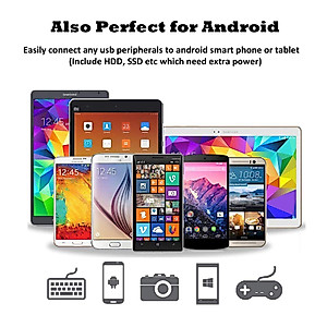 AuviPal 2-in-1 Powered Micro USB to USB OTG Adapter 90 Degree Right Angled for FireStick, S/NES Classic Mini, Sega Genesis and More - 2 Pack