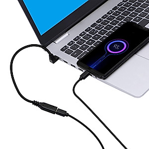 SinLoon USB C Extension Cable Type C Male to Female Short Cable Right Angle 90 Degree USB 3.1 10Gbps Fast Charging 4K HD Video Audio Data Transfer Cord for Laptop & Tablet & Mobile Phone (-)