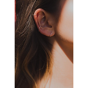 Gold Ear Cuff, 18G Ear Cuff Earrings for Women, Mens Ear Cuffs for Non Pierced Ears, Non Piercing Jewelry (14k Gold-filled, smooth)