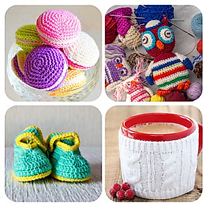 Yinsun 12 Skeins Acrylic Yarn Mini Craft Yarn 100% Acrylic Yarn for Crocheting, Starter Crochet Bulk Yarn for Child, Adult Knitting Crochet & Crafts (12 x 15g)