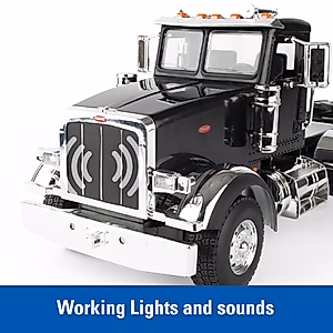 ERTL Big Farm Peterbilt Model 367 Semi Truck Toy - 1:16 Scale - Includes Grain Trailer - Construction Toys - Die-Cast Metal and Plastic Material - Kids Toys Ages 3 Years and Up