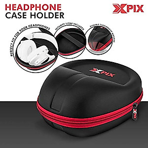 Xpix Full-Sized Hard Shell Shockproof Waterproof Headphone Case - Ultimate Protection - Universal Fits All Brands Headphones - for Storage and Travels